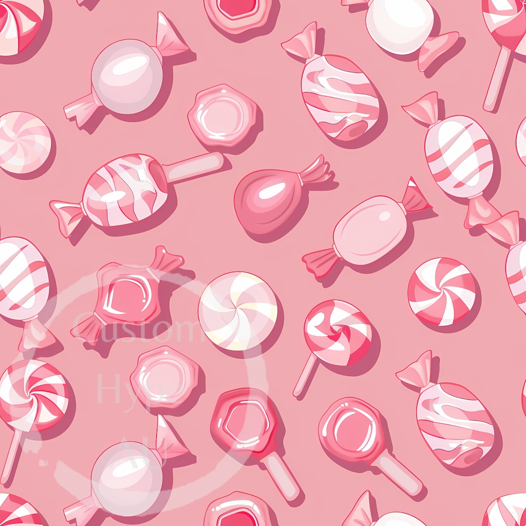 Coquette Seamless Pattern - Pink Candy - Sublimation and Print - 300dpi ...