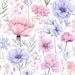 Pastel Watercolour Delicate Floral Seamless Pattern for Sublimation and ...