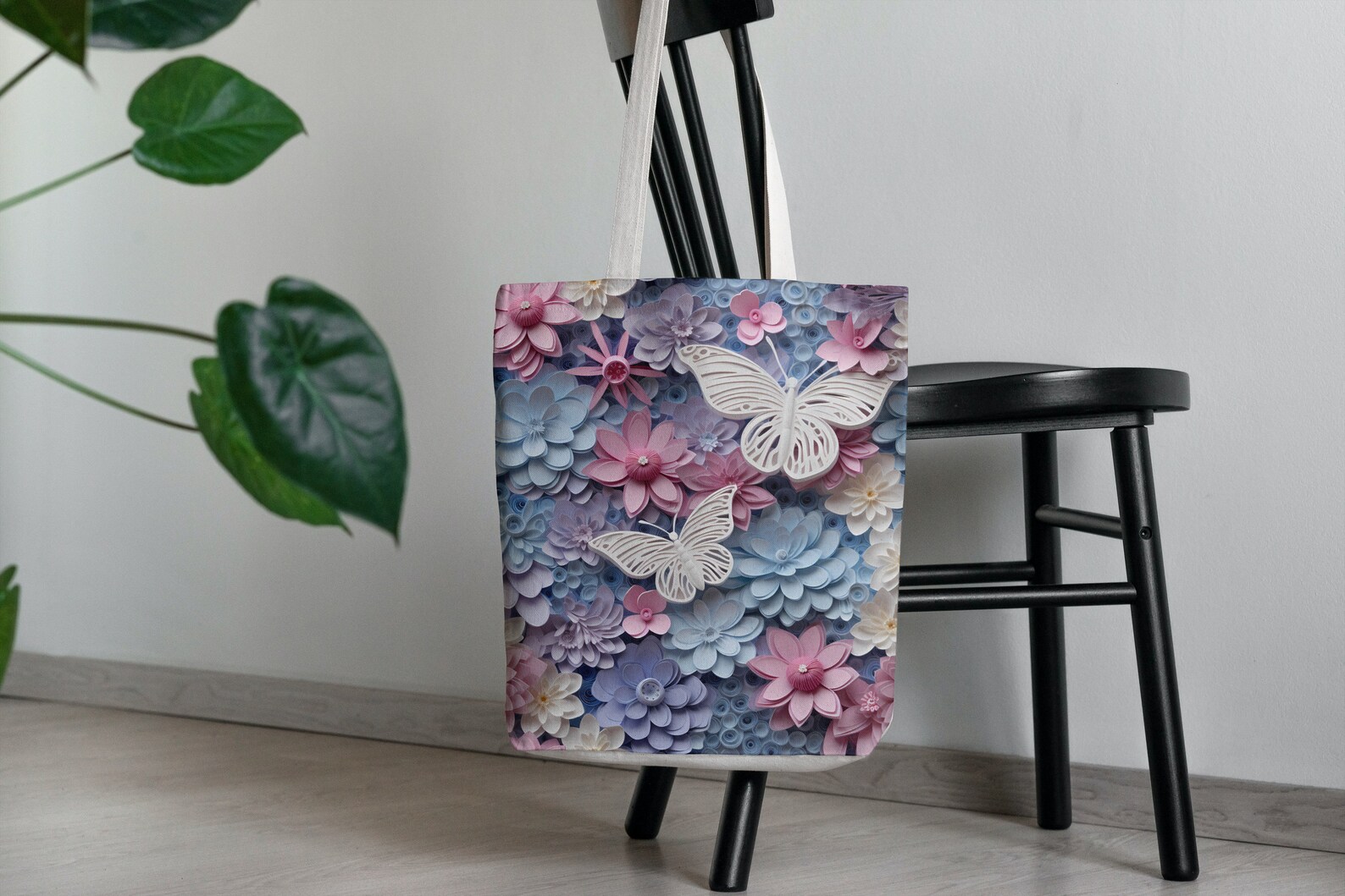 Very Pretty 3d Pastel Flowers & Butterflies Seamless Digital Pattern ...