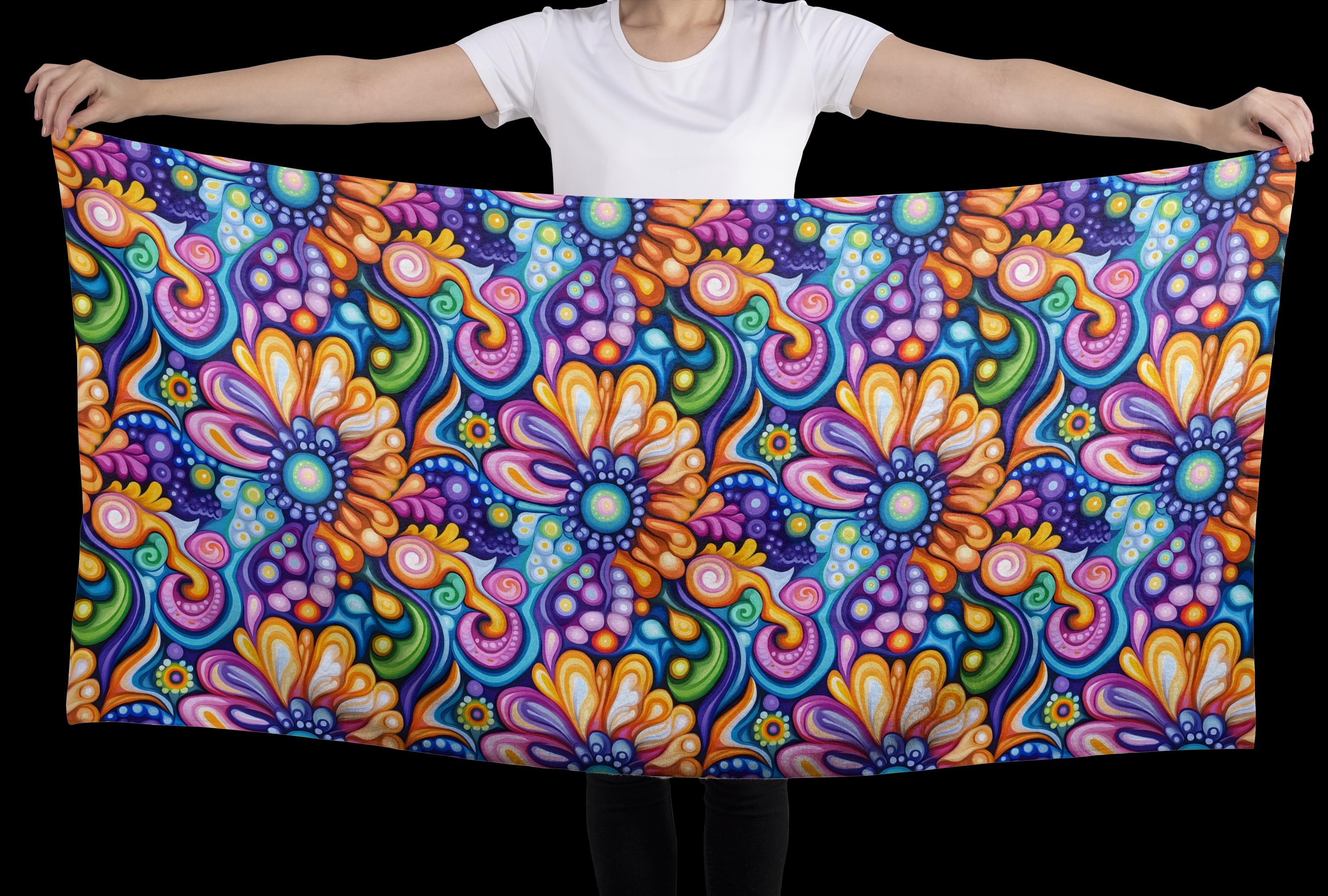 Abstract Colourful Floral Seamless Pattern - Sublimation and Print ...