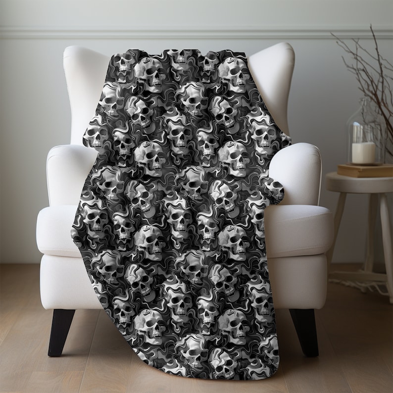 3d Abstract Skulls Seamless Pattern - Sublimation and Print - 300dpi ...