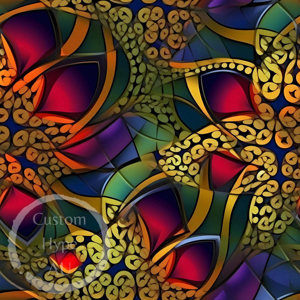 Geometric Batik Digital Seamless Pattern - Sublimation & Print - 300dpi ...