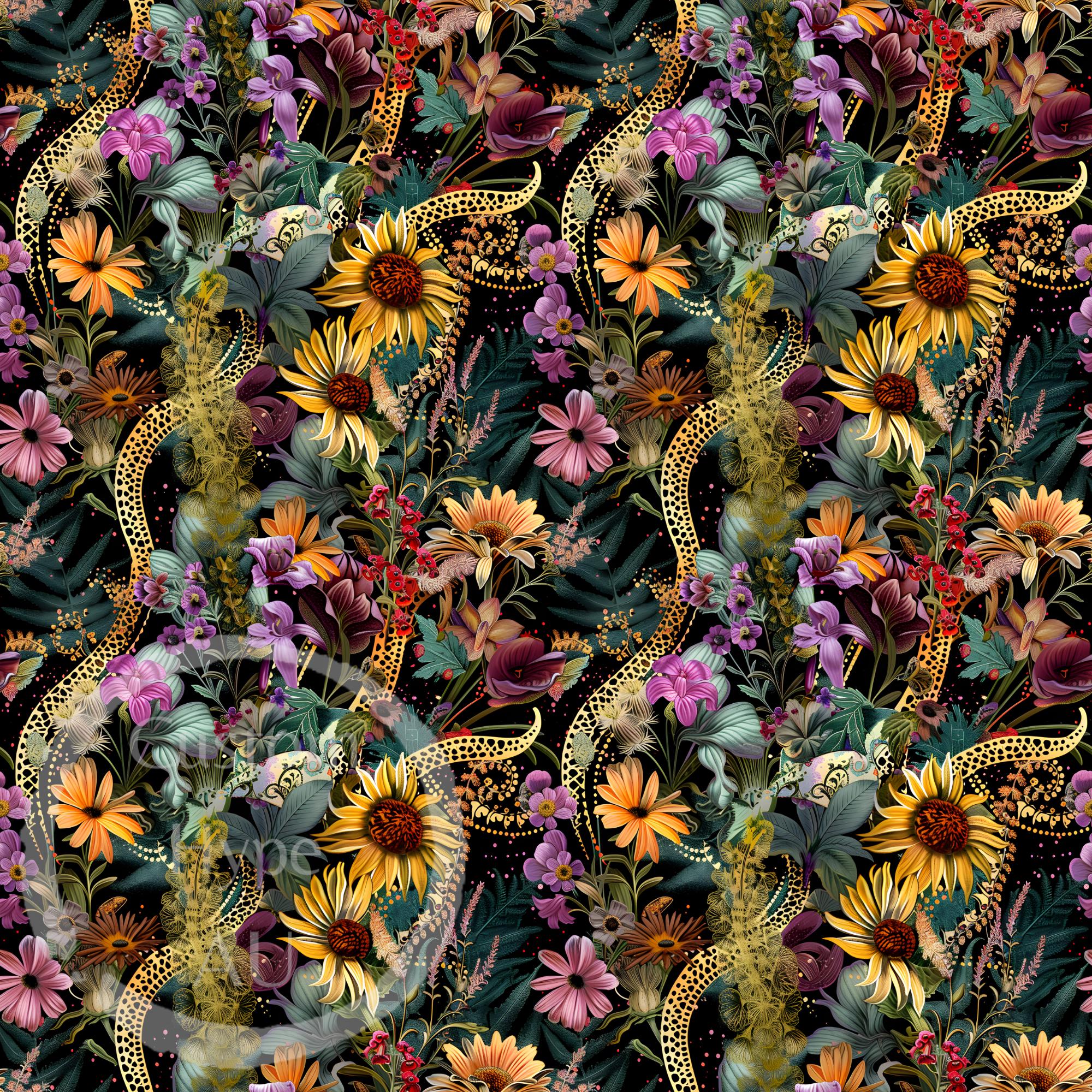 Floral Collage Seamless Pattern - Sublimation and Print - 300dpi PNG ...