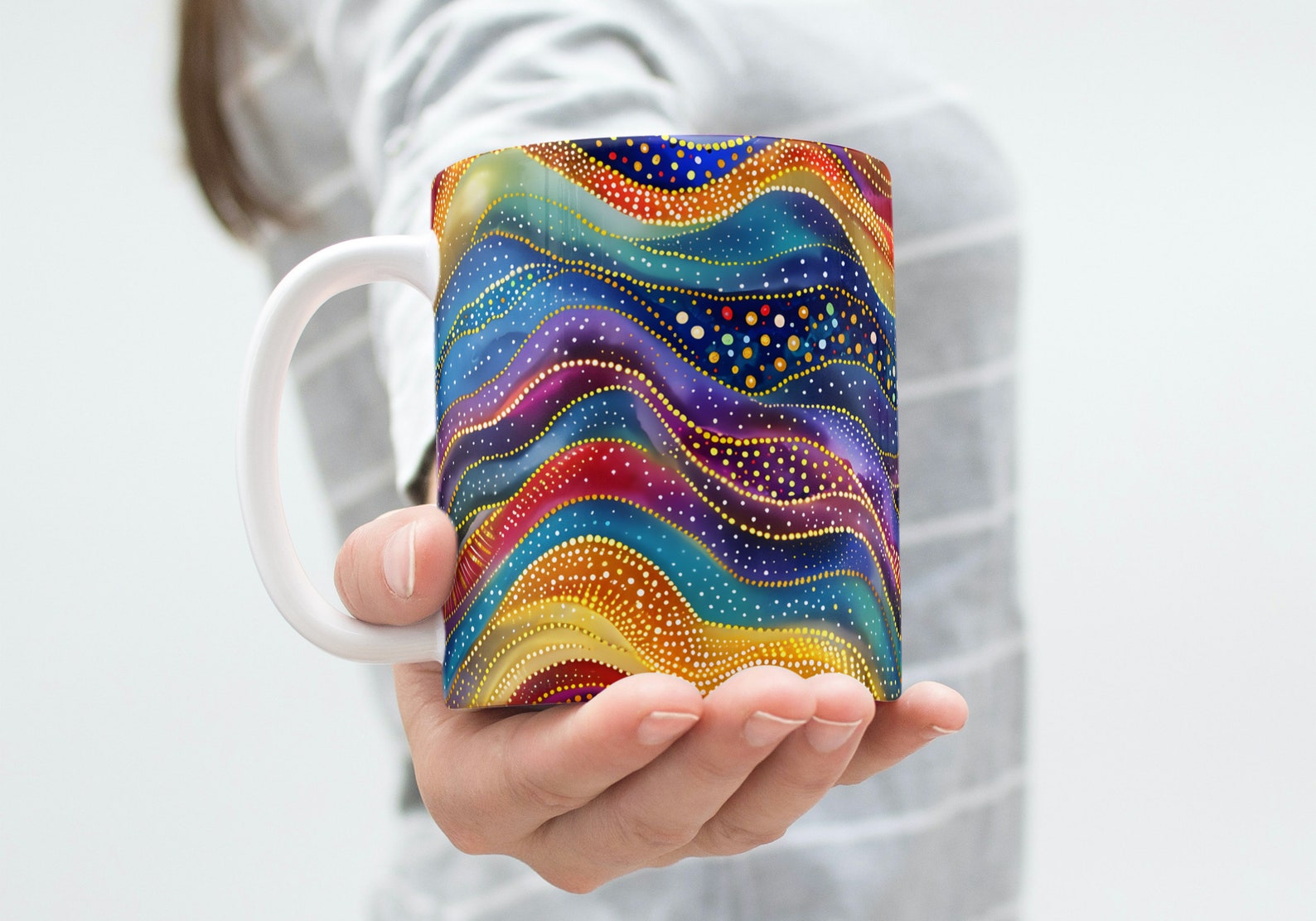 Wavy Dot Batik Seamless Pattern Sublimation & Print 300dpi PNG Gift for ...