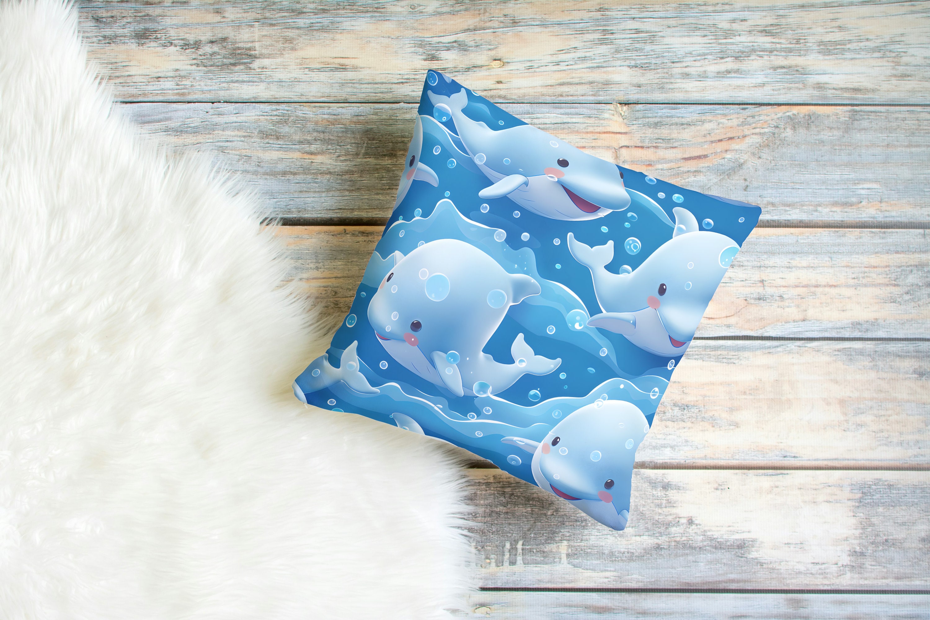 Cute Baby Whales Seamless Pattern - Sublimation and Print - 300dpi PNG ...