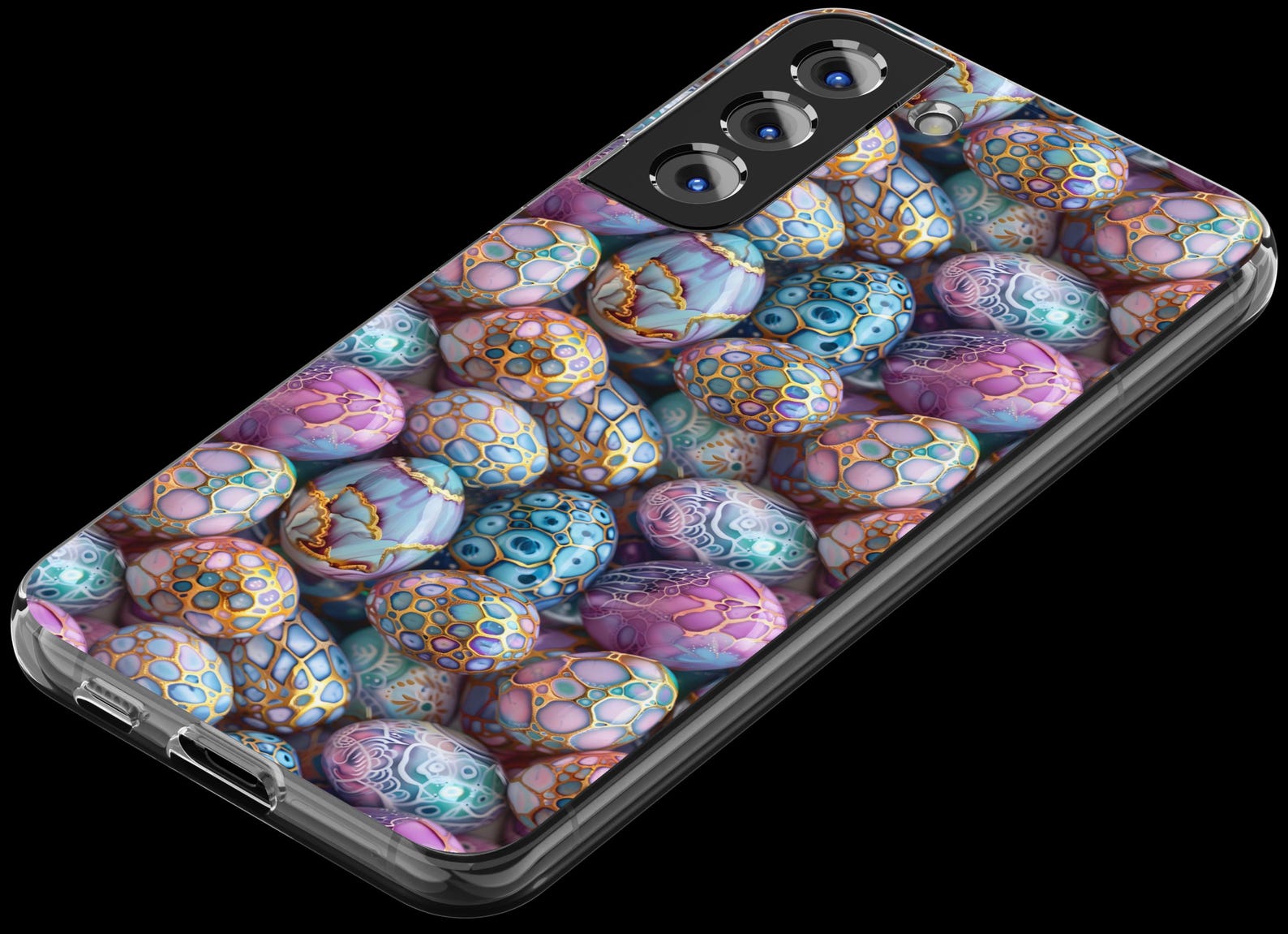 3d Ceramic Pastel Alcohol Ink Easter Eggs Seamless Pattern ...