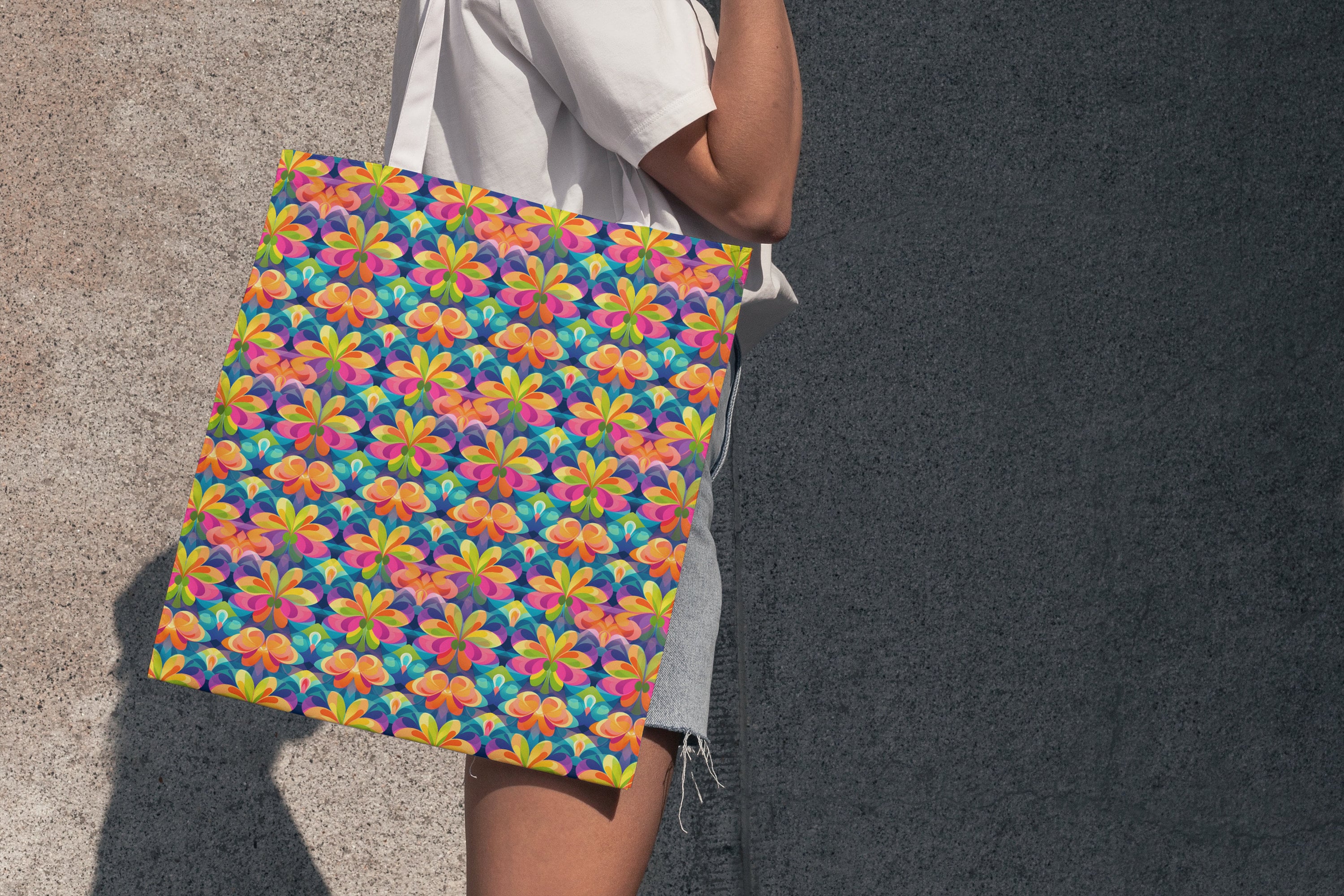 Rainbow Geometric Digital Seamless Pattern for Sublimation & Print ...