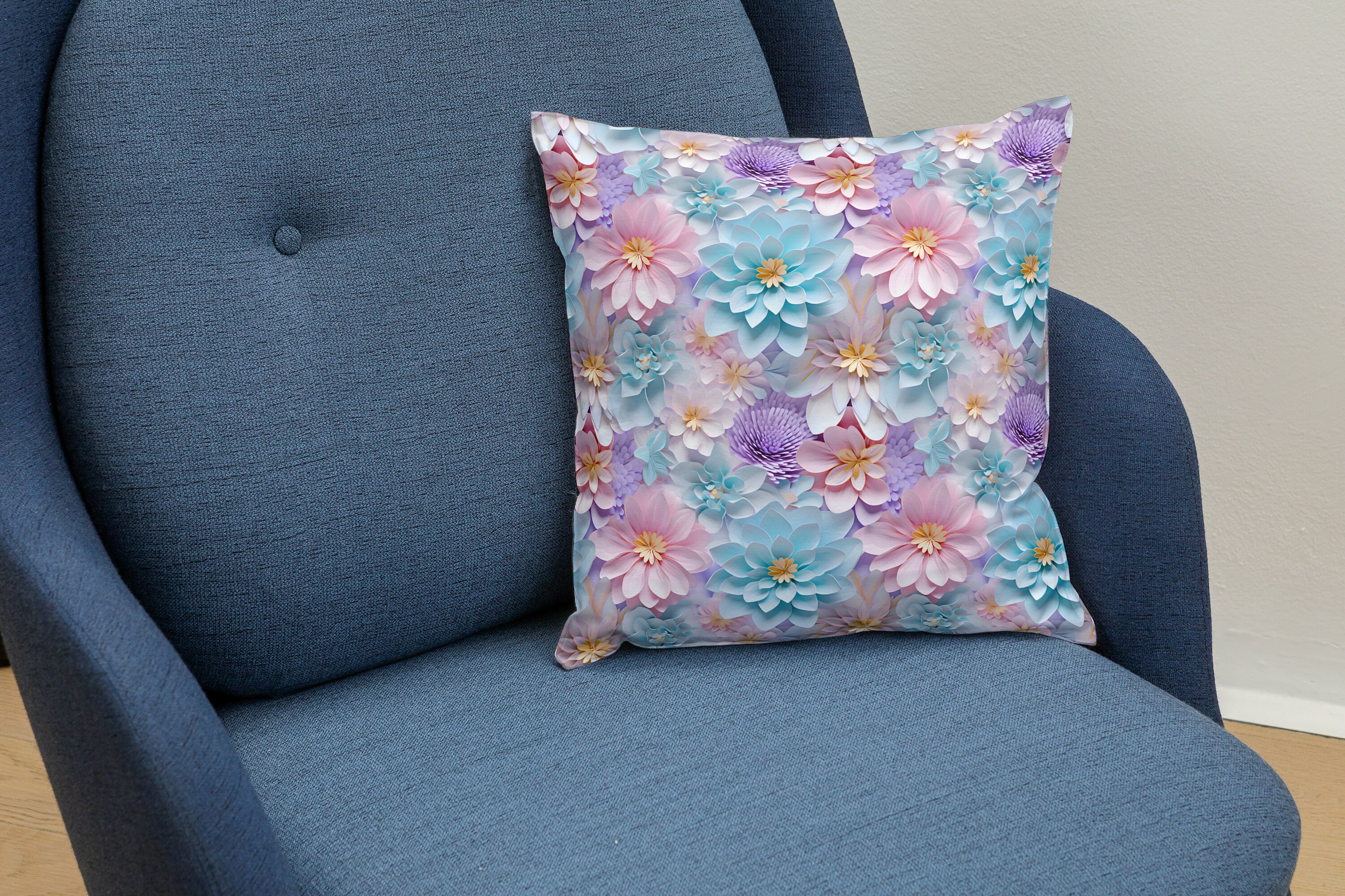 3d Pastel Flowers Digital Seamless Pattern for Sublimation and Print ...