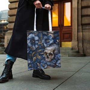 Moody Skull Seamless Pattern in Blue - Sublimation and Print - 300dpi ...