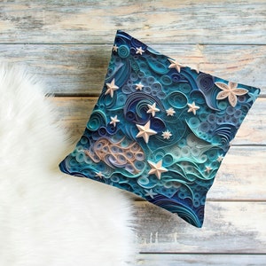 Seamless Pattern - 3d Quilled Night Sky - Sublimation and Print ...