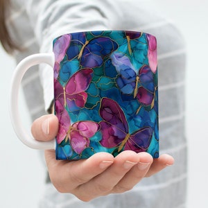 Seamless Pattern - Alcohol Ink Butterflies - Sublimation and Print ...