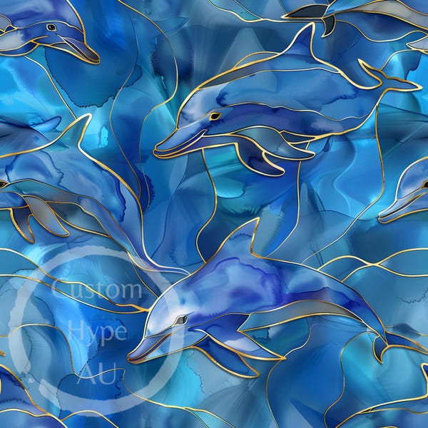 Dolphin Fabric - Etsy