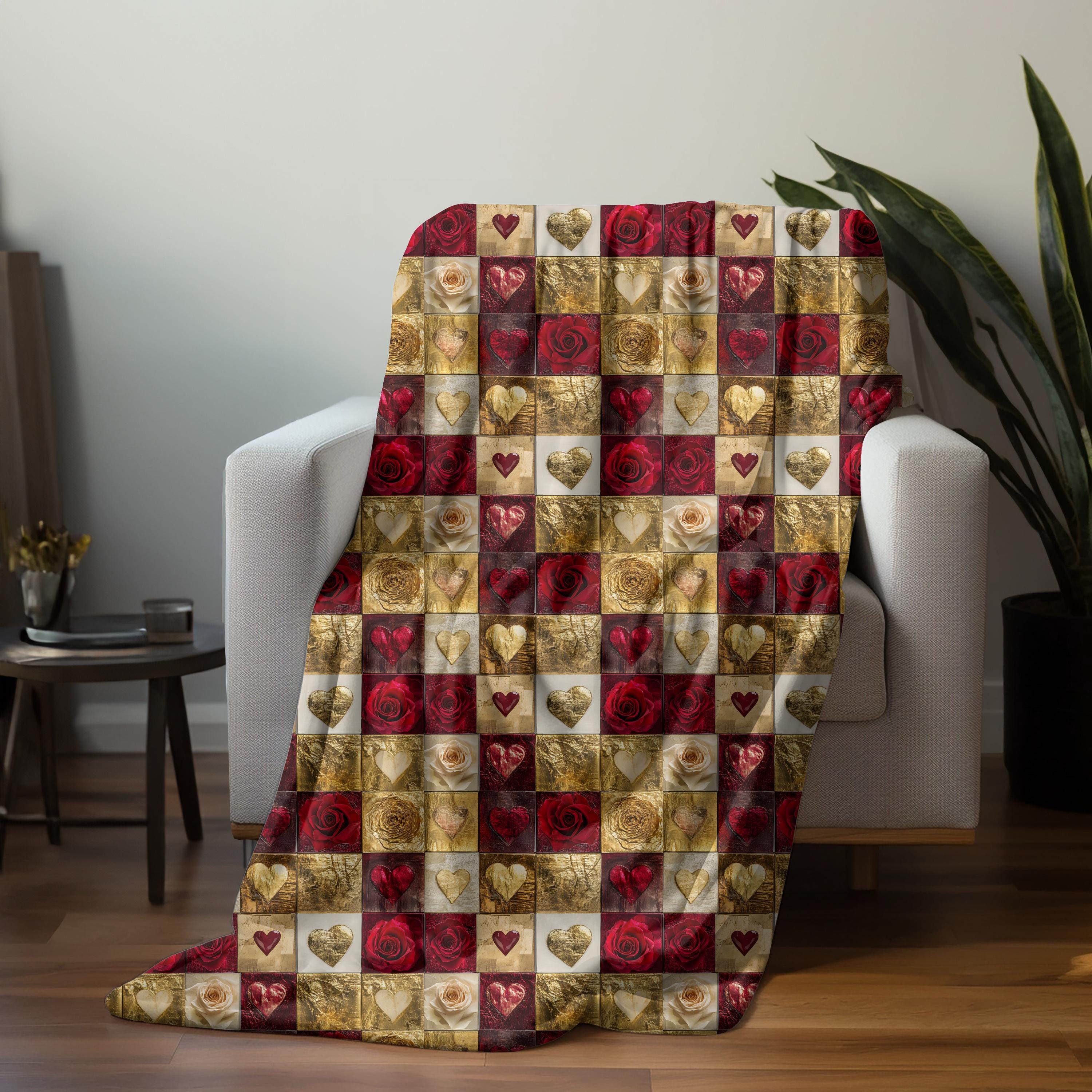 Red and Gold Love Collage Seamless Pattern - Sublimation and Print ...