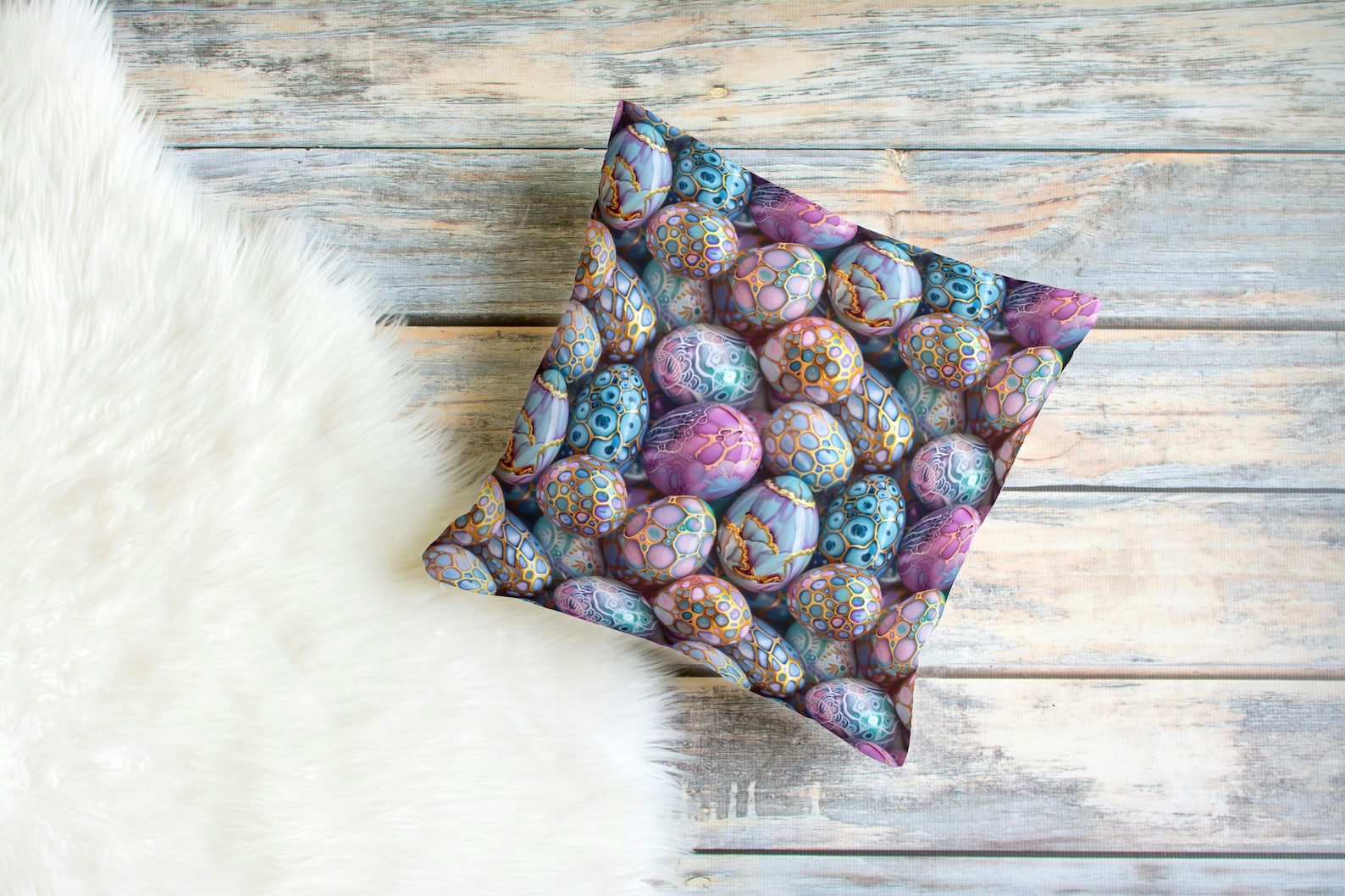 3d Ceramic Pastel Alcohol Ink Easter Eggs Seamless Pattern ...