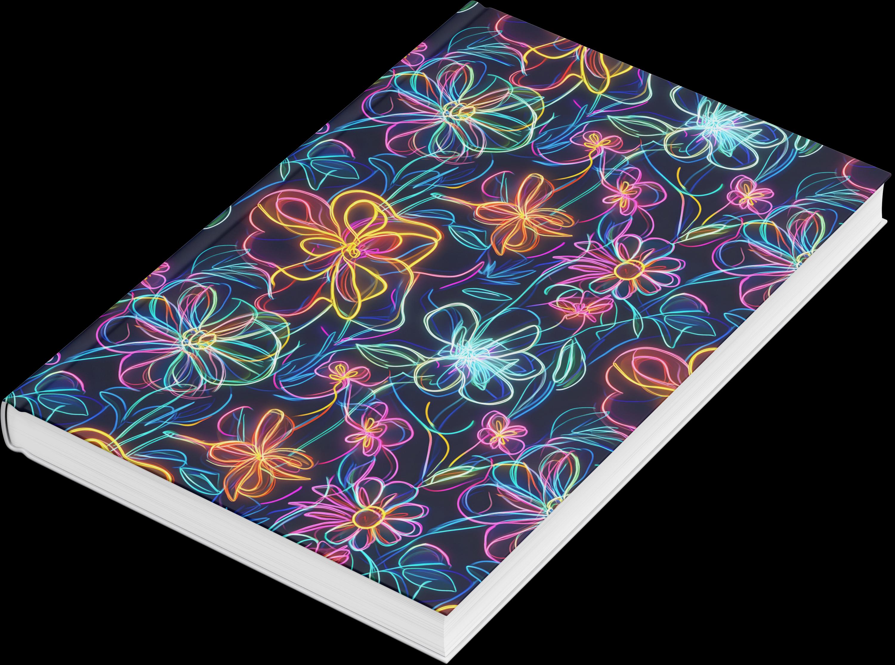 Neon Doodle Flowers Seamless Pattern - Sublimation and Print - 300dpi ...