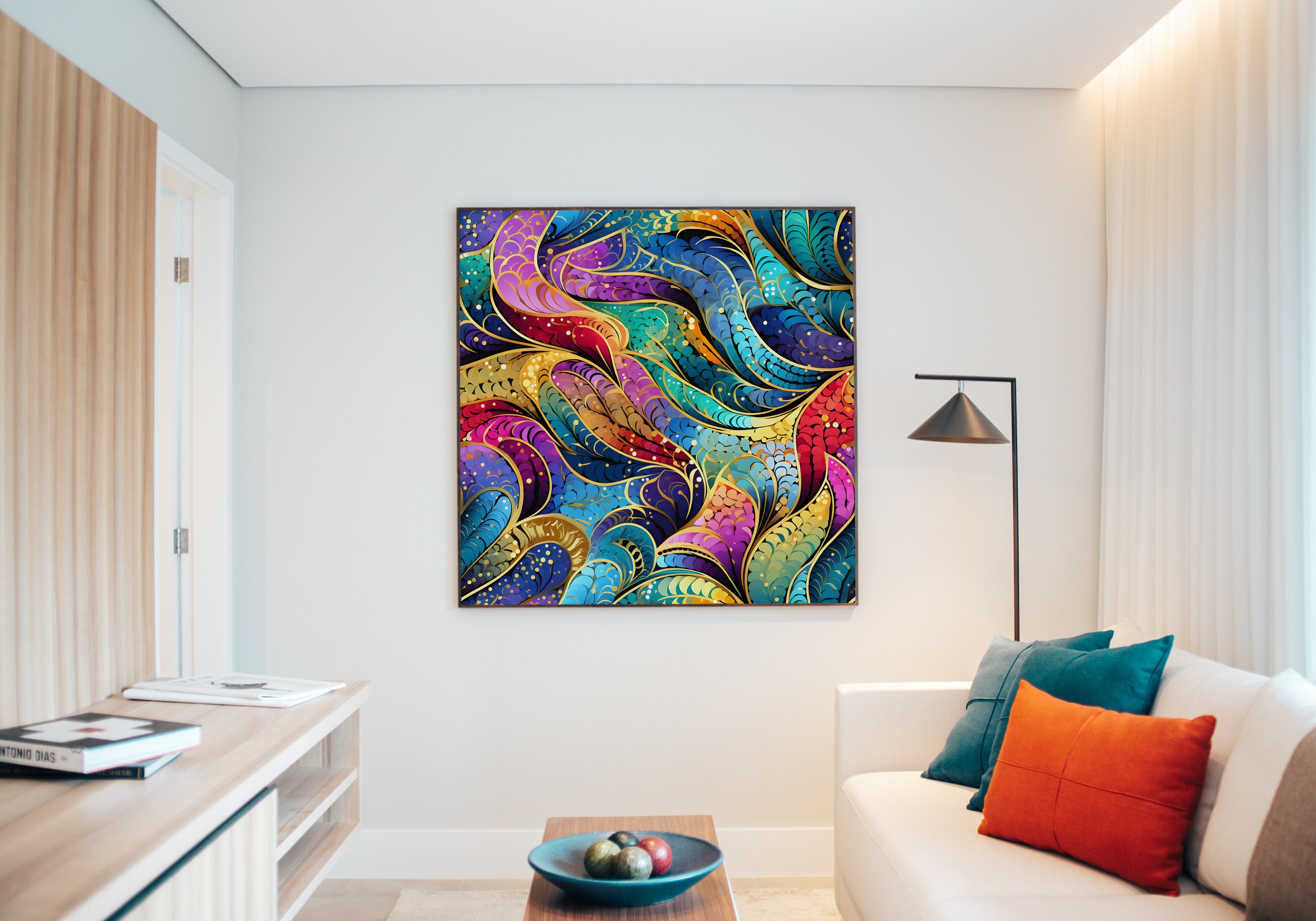 Vibrant Rainbow Batik Digital Seamless Pattern - Sublimation and Print ...