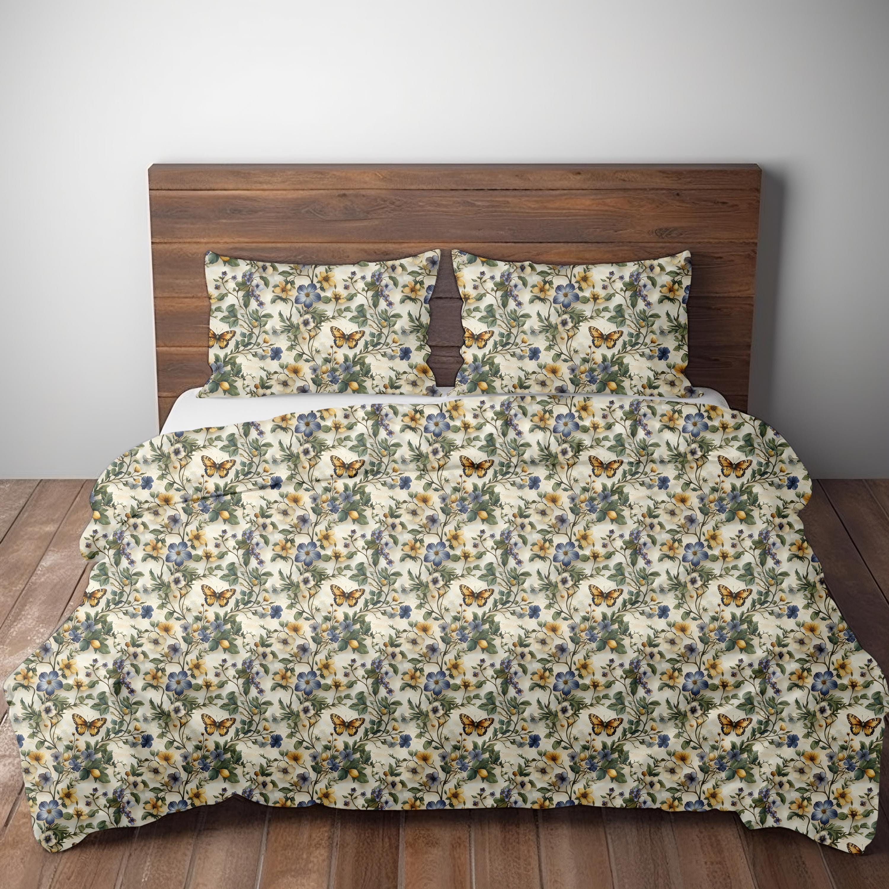 Vintage Style Butterflies and Flowers Seamless Pattern - Sublimation ...