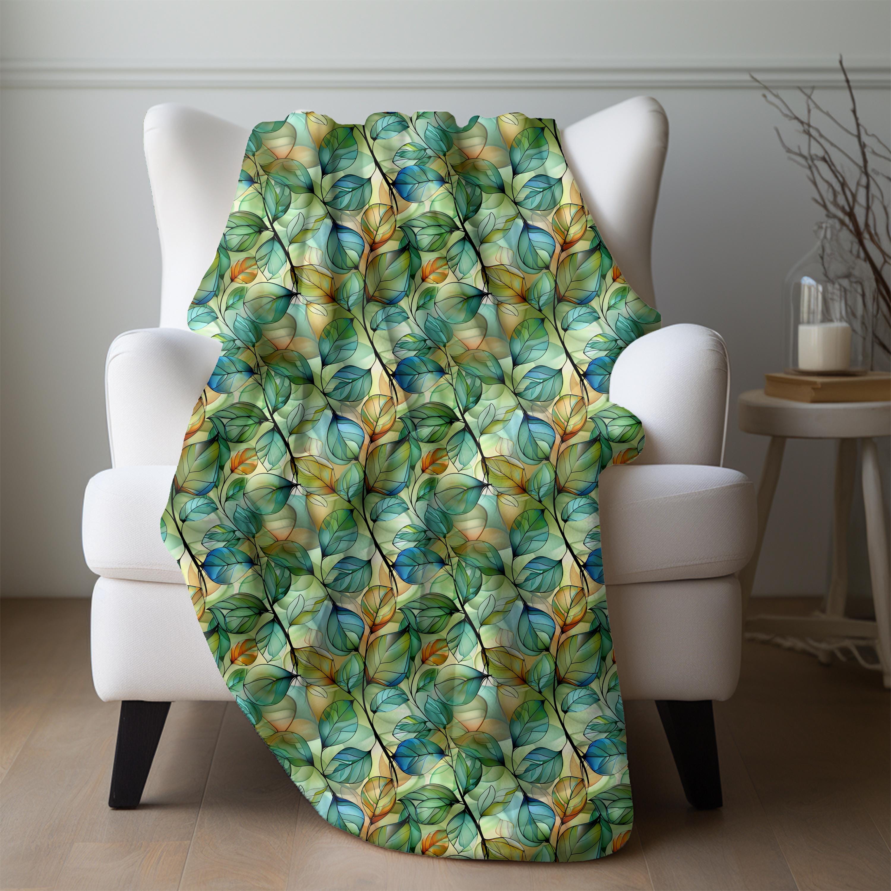 Seamless Pattern - Green-copper-blue Alcohol Ink Leaves - Sublimation ...