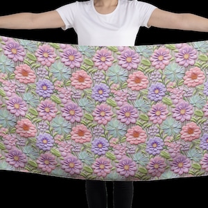 3d Pastel Floral Digital Seamless Pattern - Sublimation and Print ...