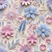 Beautiful 3d Pastel Quilled Flowers - Digital Seamless Pattern - 12"x12 ...