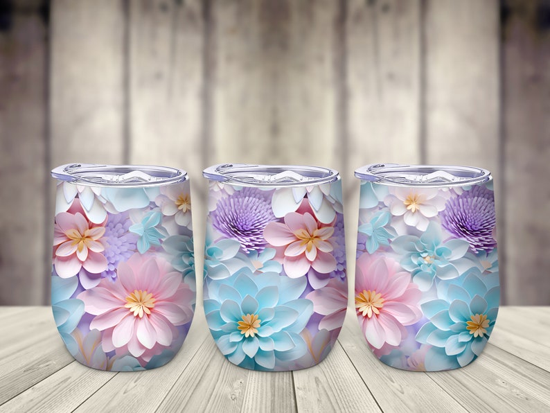 3d Pastel Flowers Digital Seamless Pattern for Sublimation and Print ...
