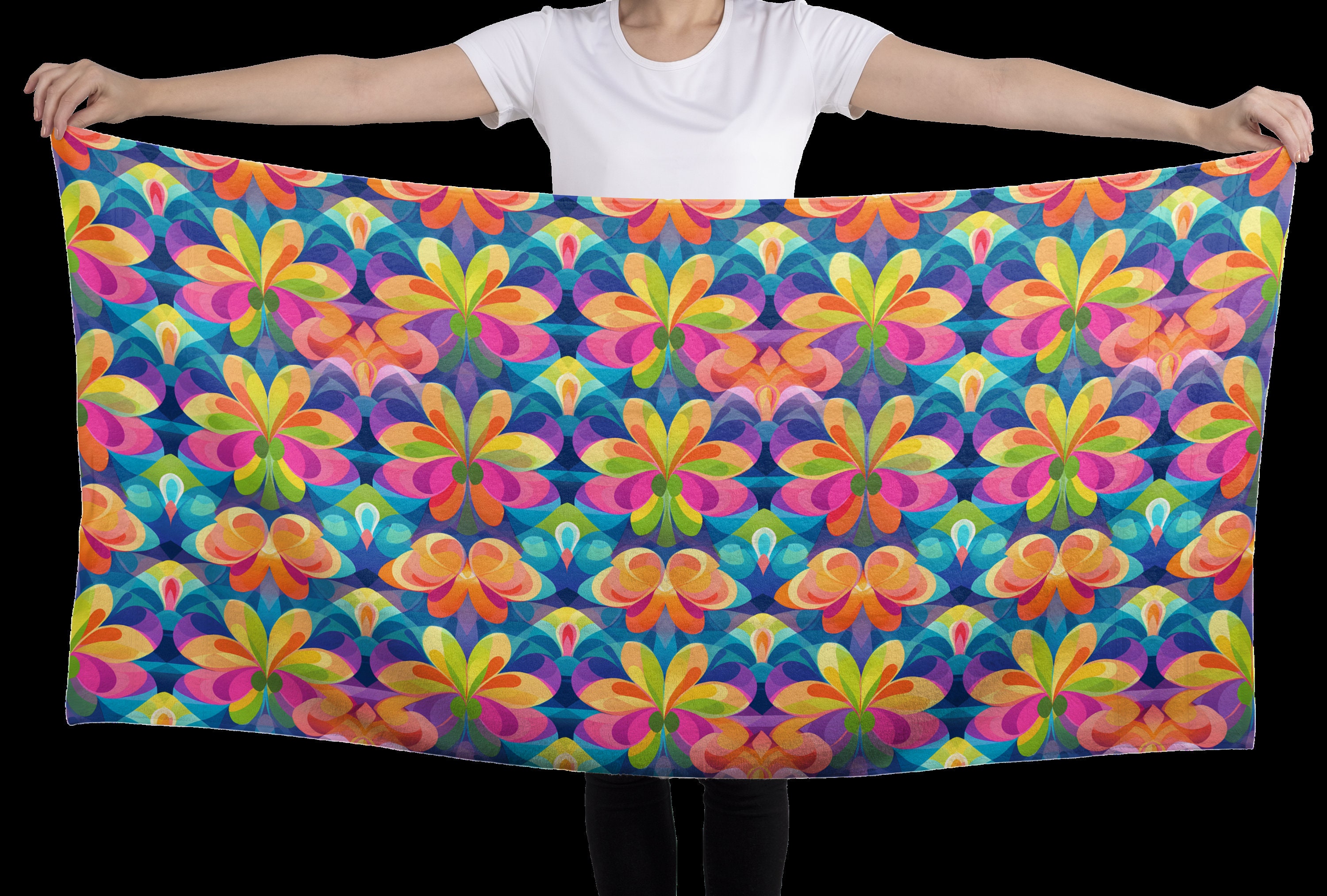 Rainbow Geometric Digital Seamless Pattern for Sublimation & Print ...