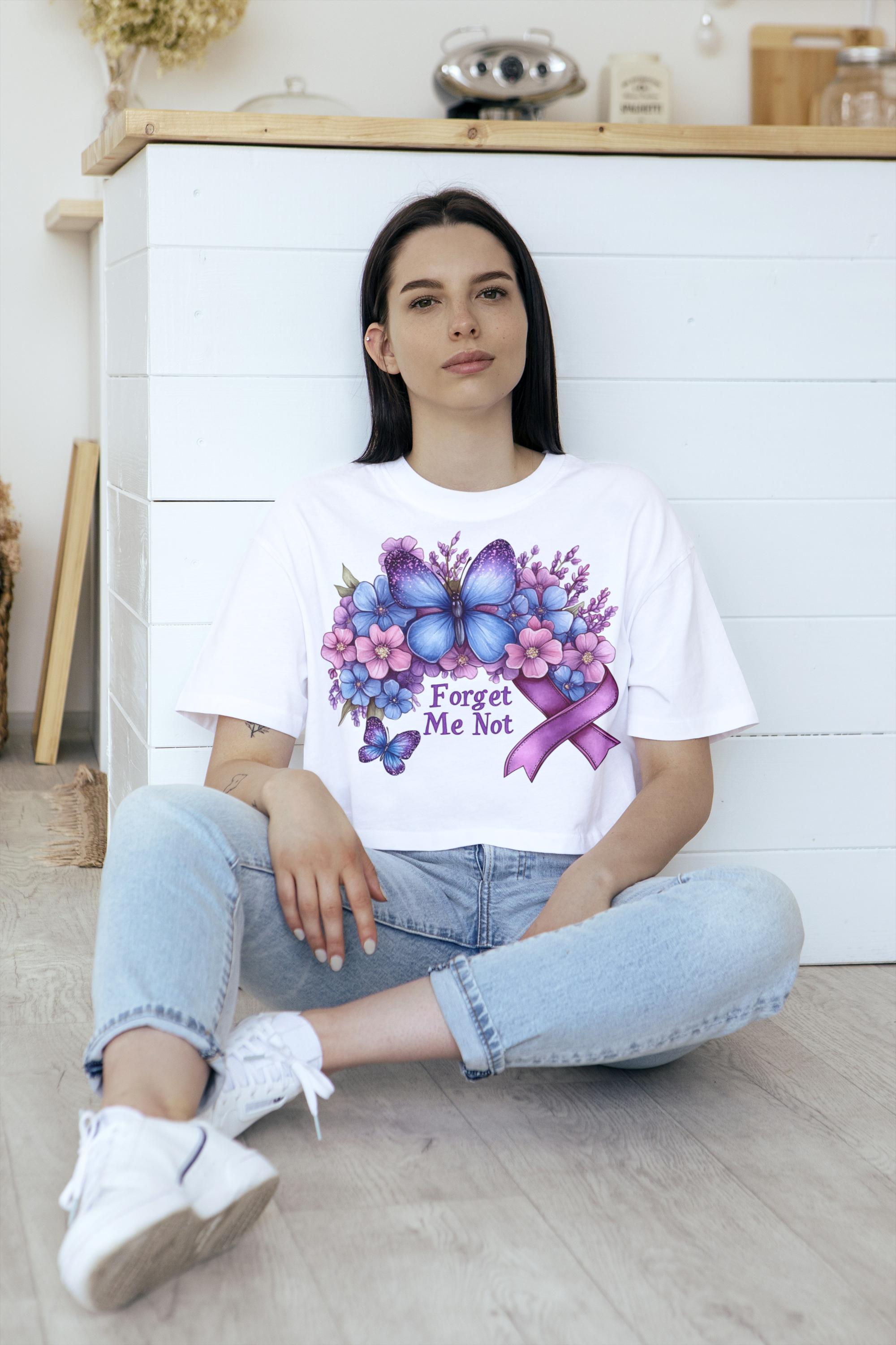 Alzheimer's Awareness "forget Me Not" PNG - Sublimation and Print ...
