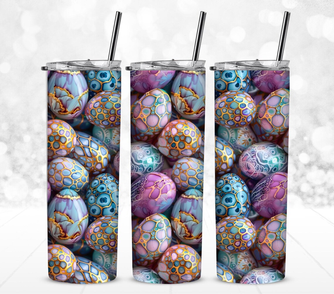 3d Ceramic Pastel Alcohol Ink Easter Eggs Seamless Pattern ...