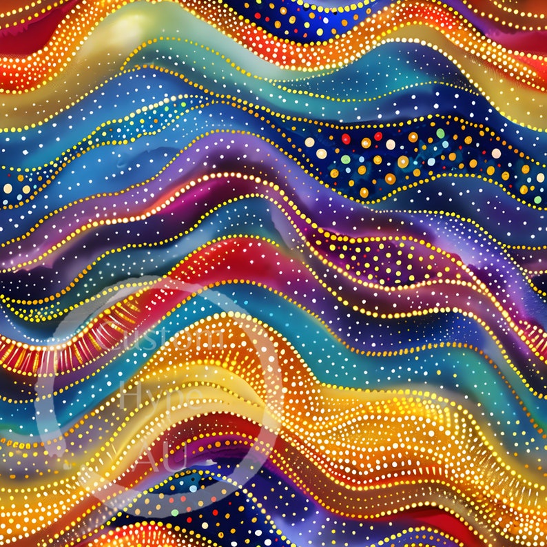 Wavy Dot Batik Seamless Pattern - Sublimation & Print - 300dpi PNG ...