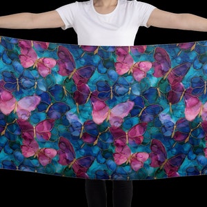 Seamless Pattern - Alcohol Ink Butterflies - Sublimation and Print ...