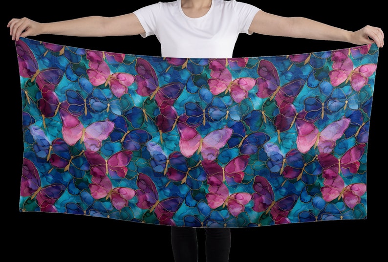 Seamless Pattern - Alcohol Ink Butterflies - Sublimation and Print ...