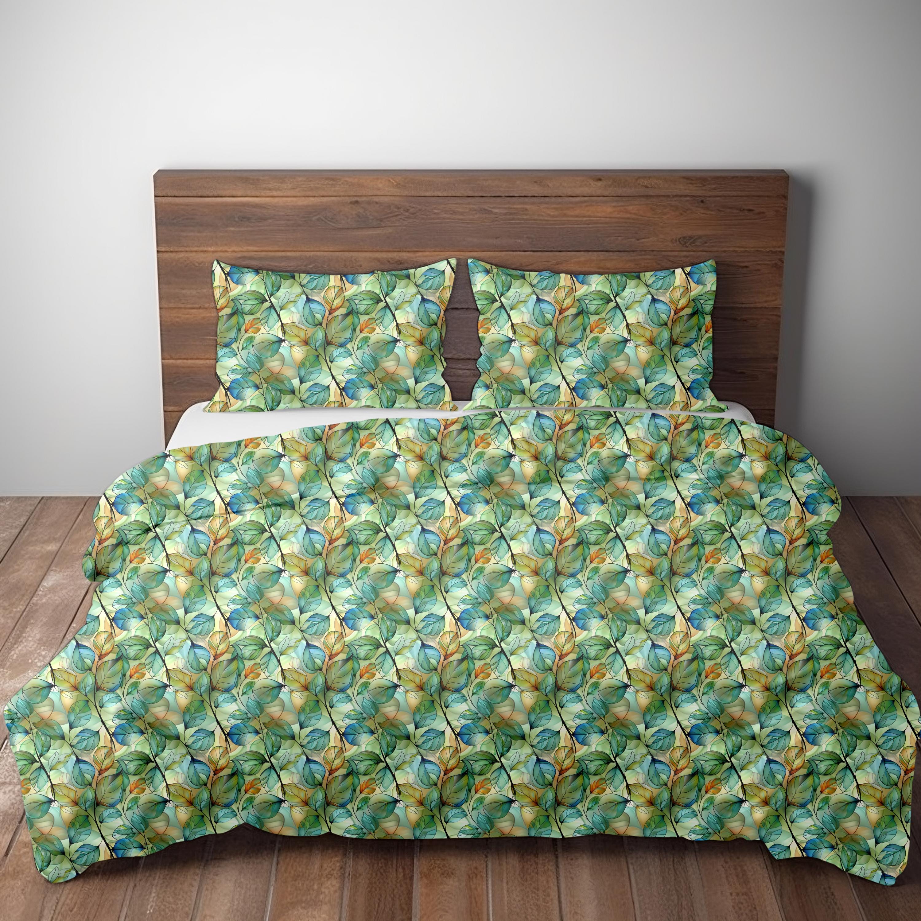 Seamless Pattern Green-copper-blue Alcohol Ink Leaves Sublimation and ...