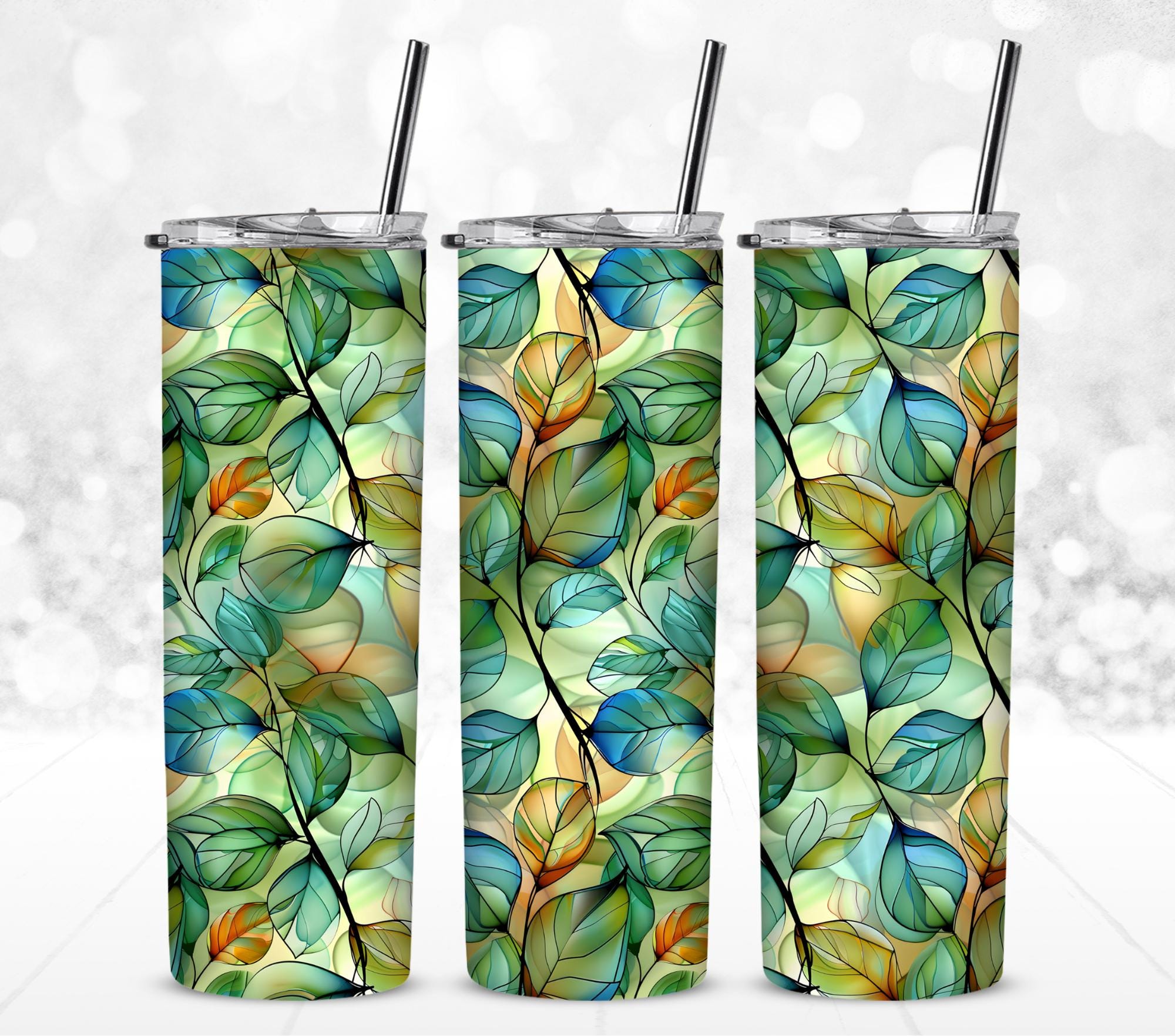 Seamless Pattern Green-copper-blue Alcohol Ink Leaves Sublimation and ...