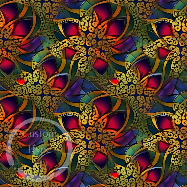 Geometric Batik Digital Seamless Pattern - Sublimation & Print - 300dpi ...