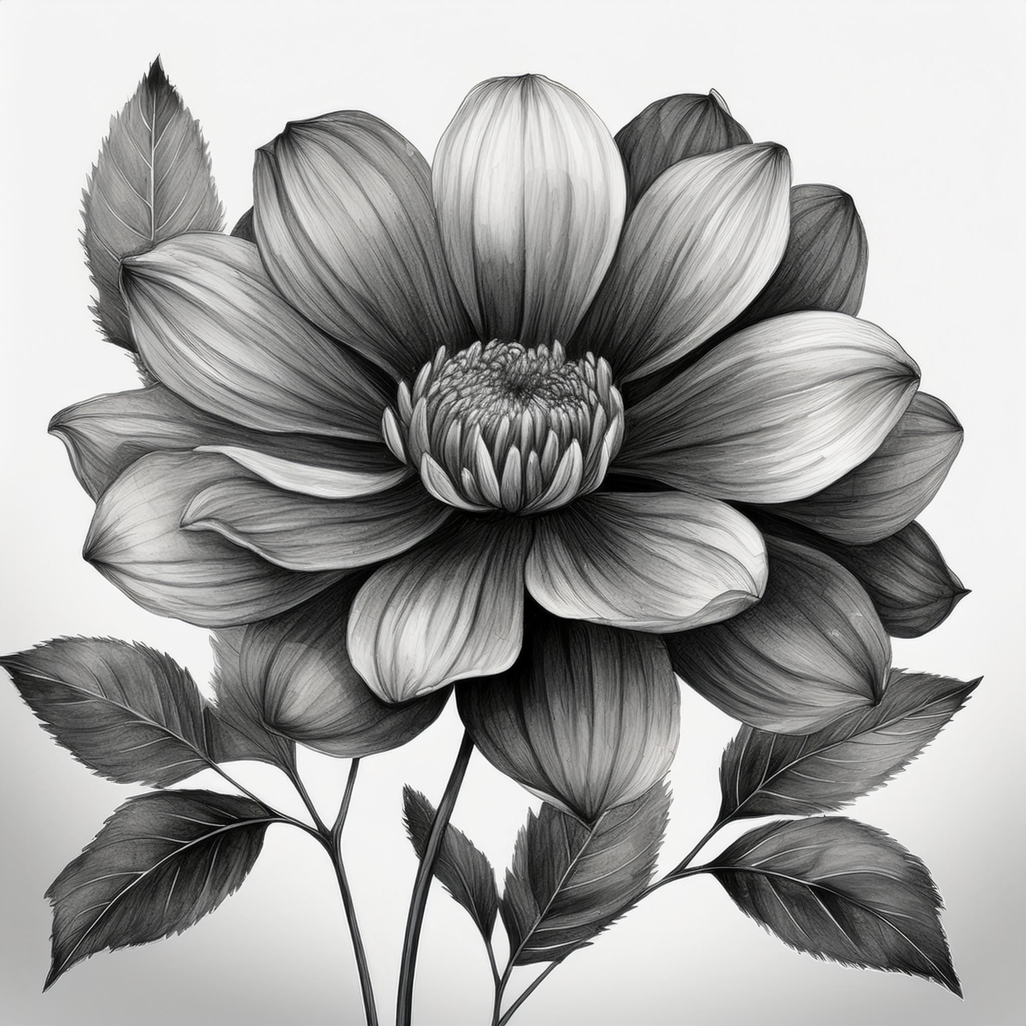 20 PNG Black White Flower Watercolor Floral Clipart - Etsy