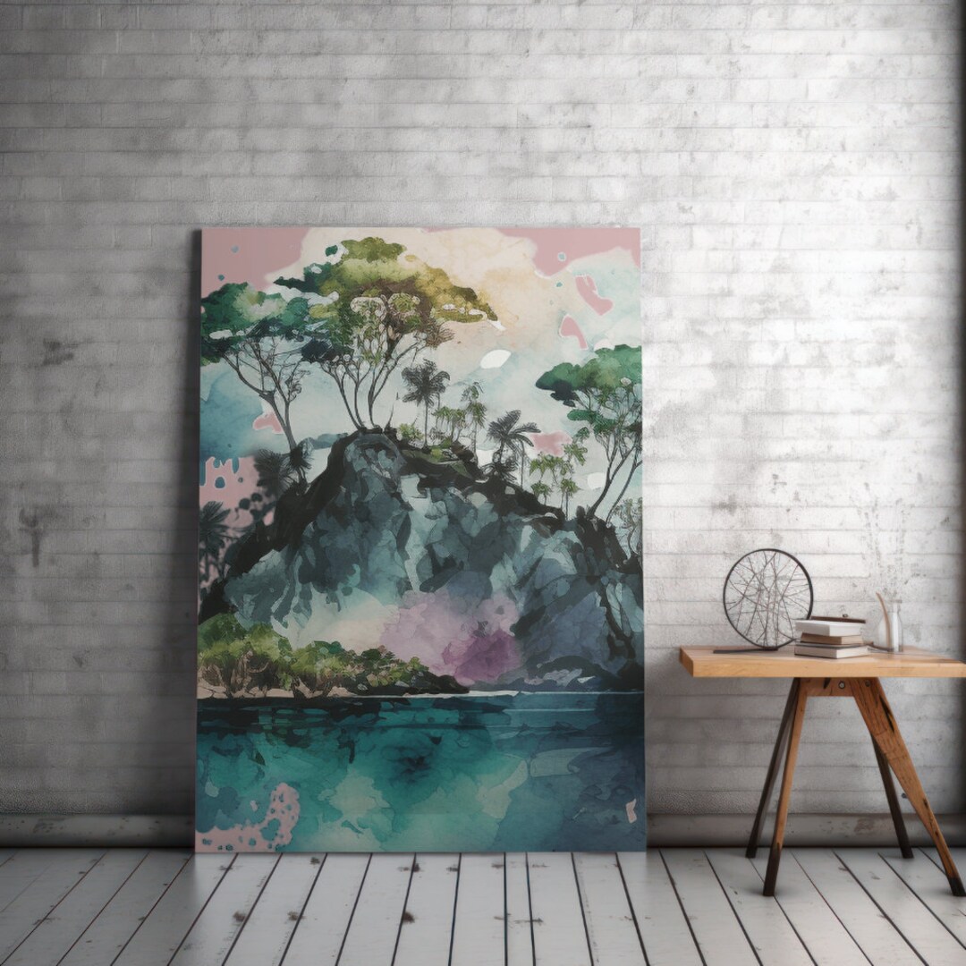 Printable Art Island Digital Wall Decor Home Office - Etsy