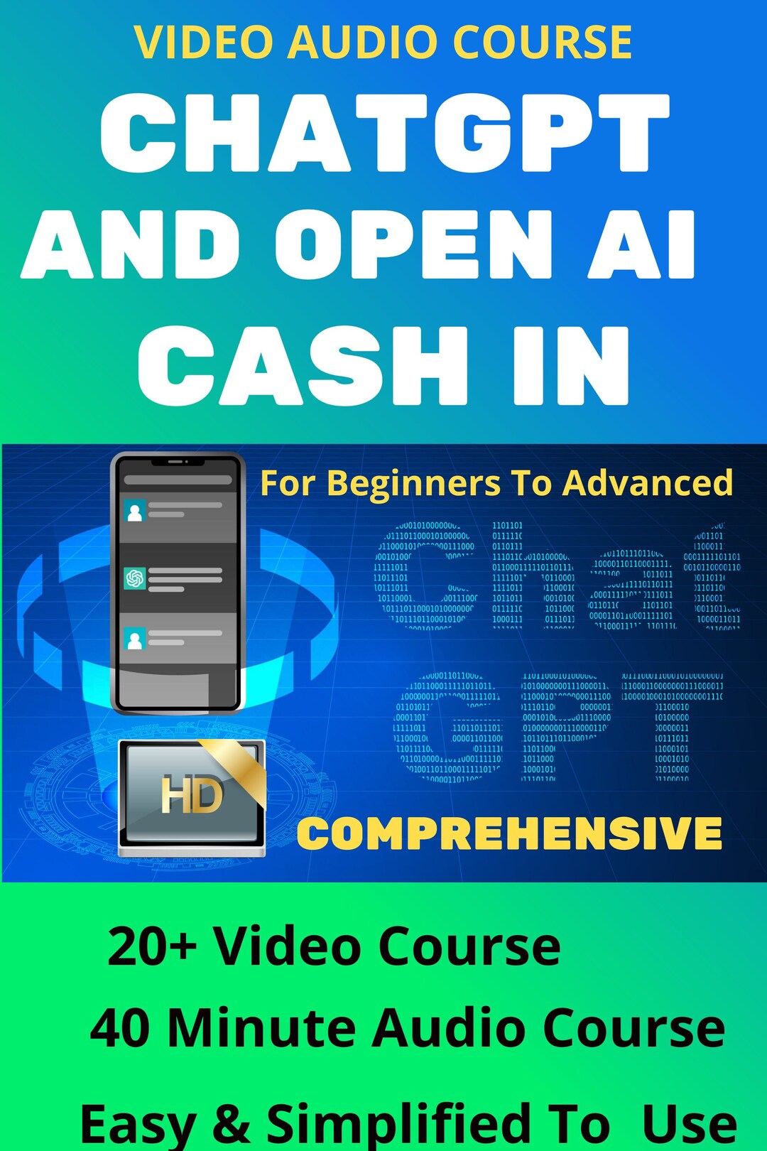 Chatgpt Complete Video Audio Course Freelancers - Etsy