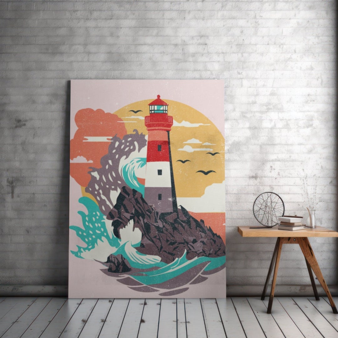 Printable Art Island Watchtower Home Office Decor - Etsy
