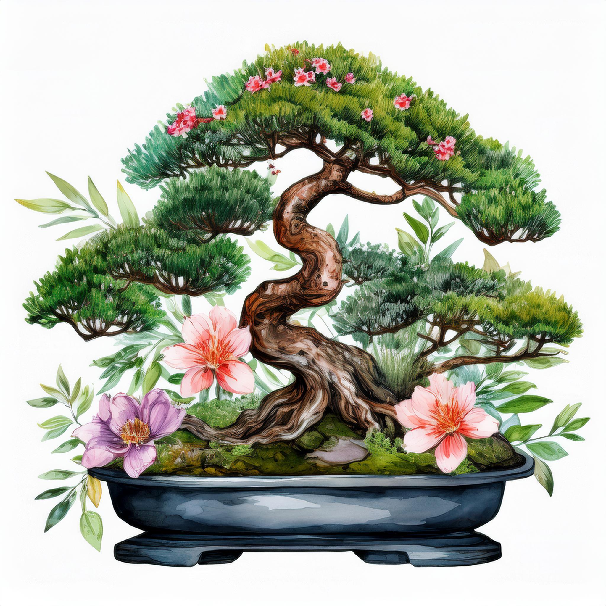 Bonsai Tree Graphics for Creative Projects Bundle - Etsy
