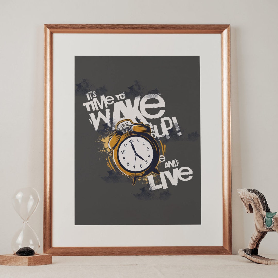 Motivational Printable Wall Poster Wake Up - Etsy