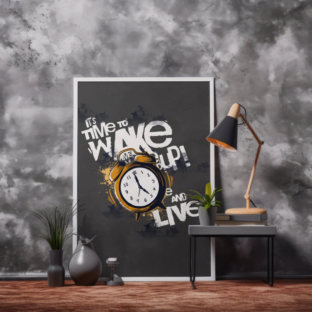 Motivational Printable Wall Poster Wake Up - Etsy