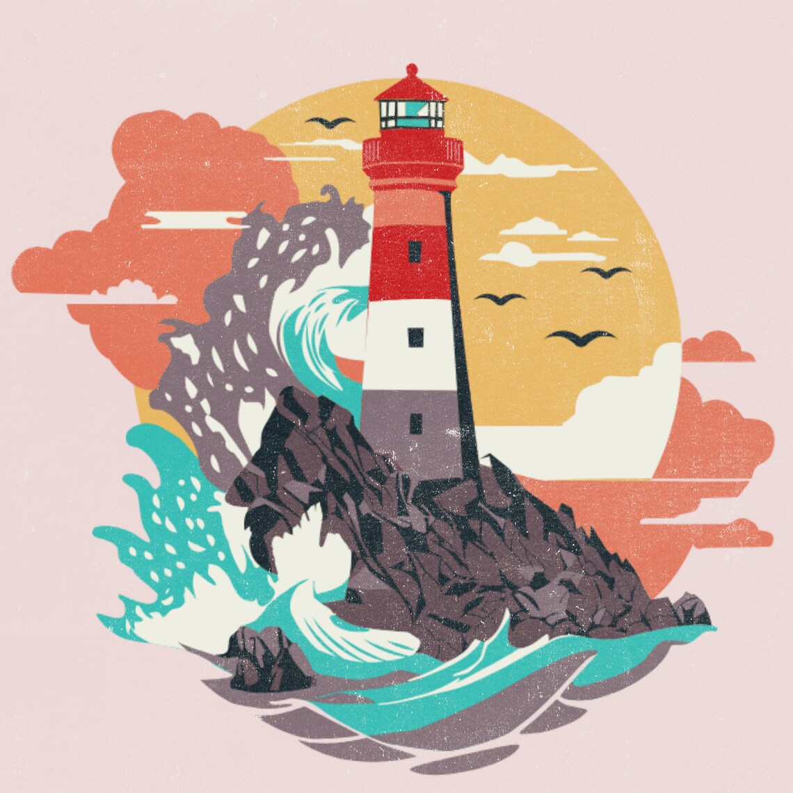 Printable Art Island Watchtower Home Office Decor - Etsy