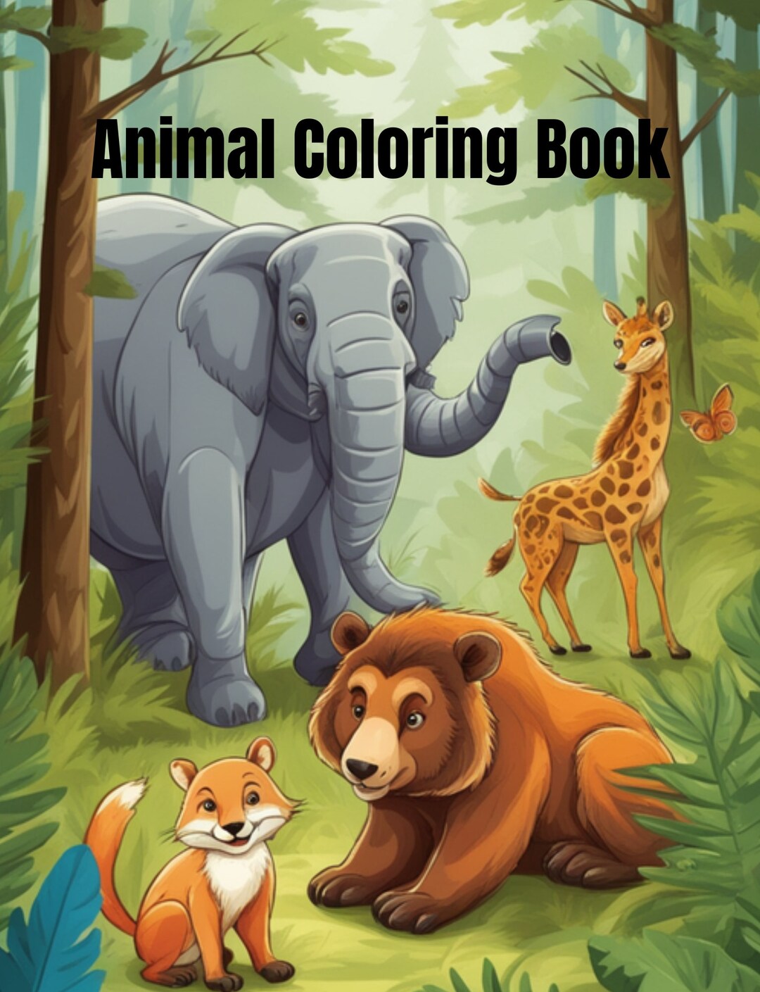 Animal Coloring Book Printable for Children - Etsy