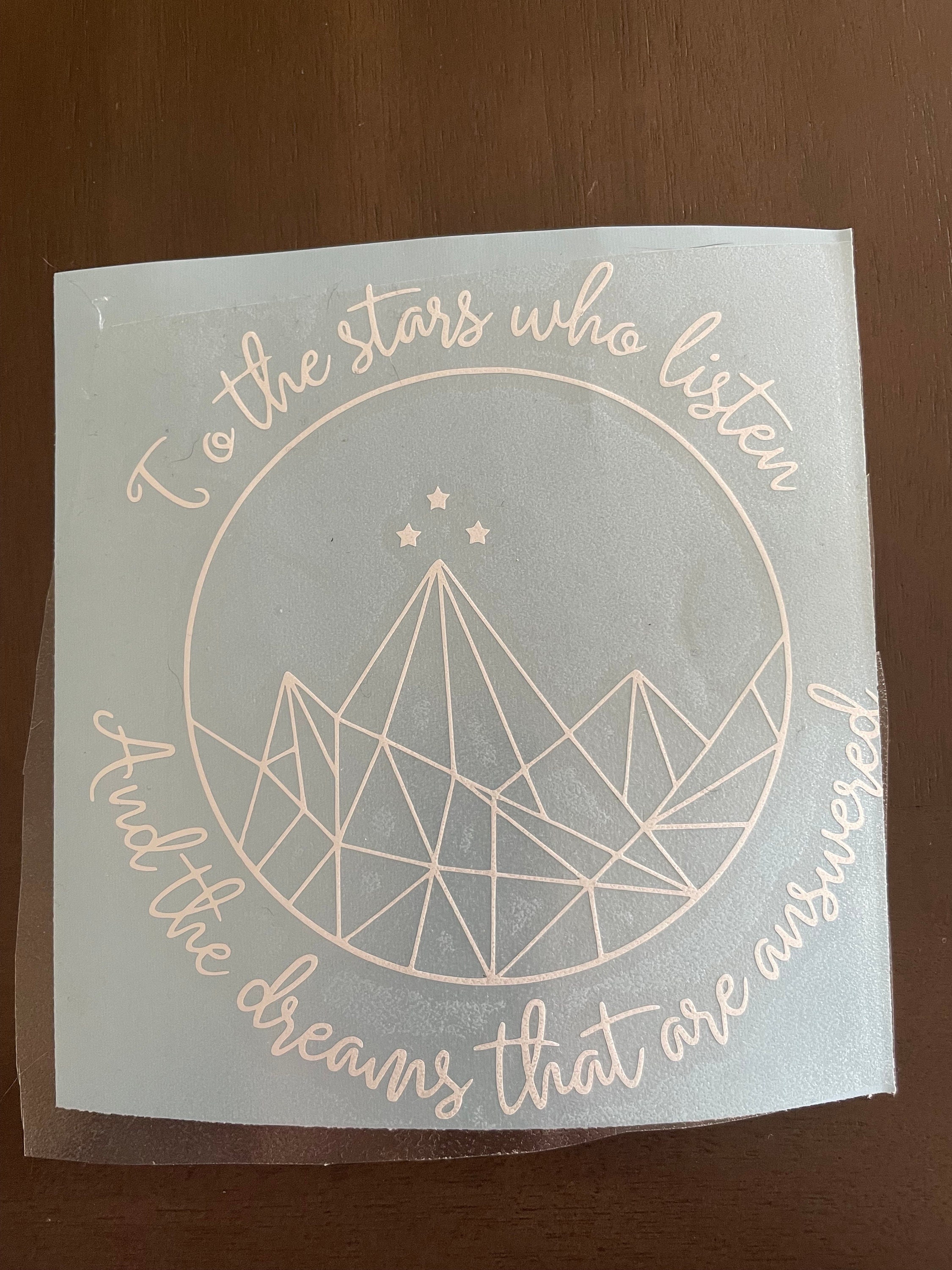 Acotar Stars That Listen Car Decal/ a Court of Thorns and Roses ...