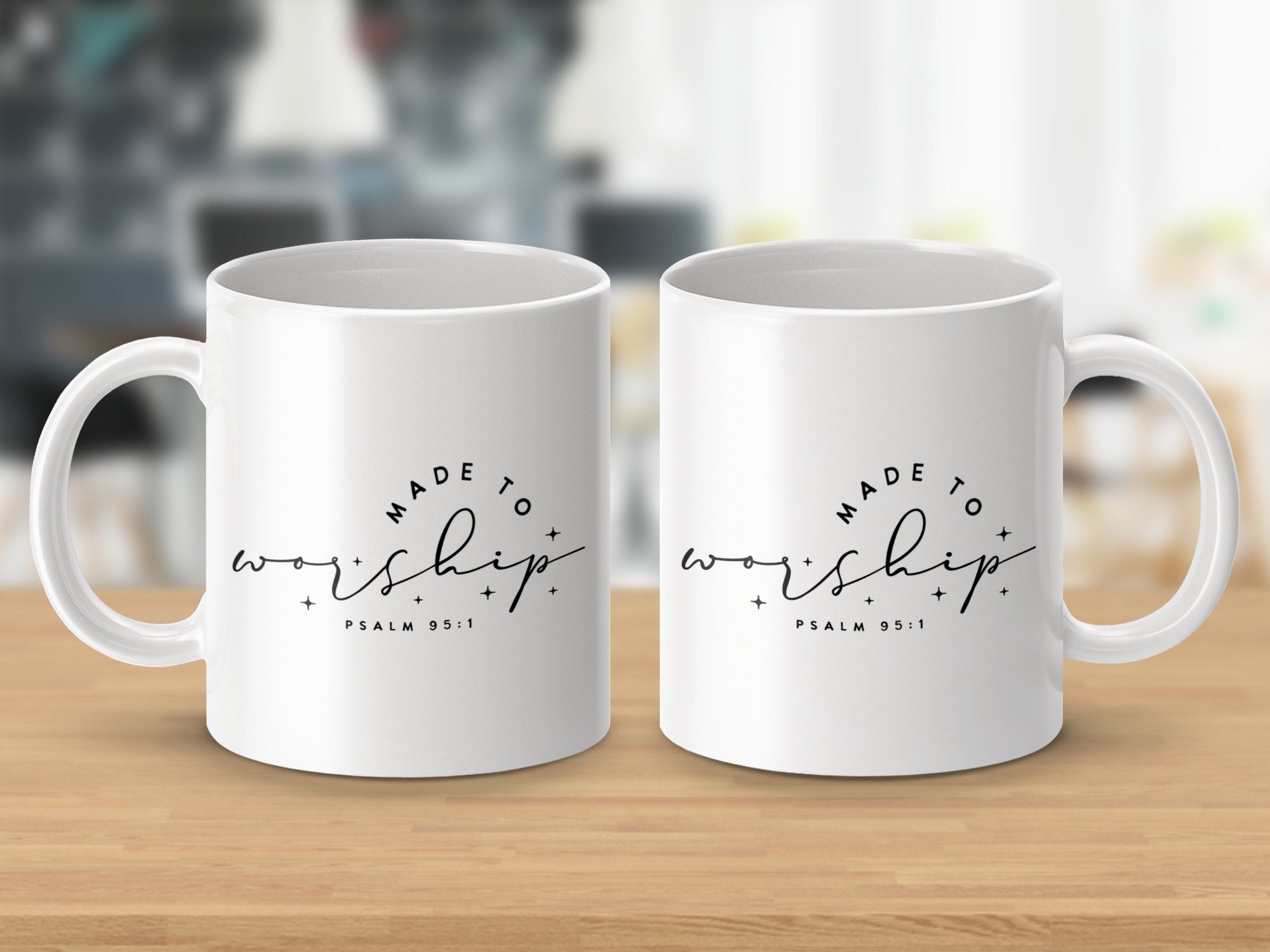 Made to Worship Mug, Psalm 95:1 Mug, Christian Gift Mug, Religious ...