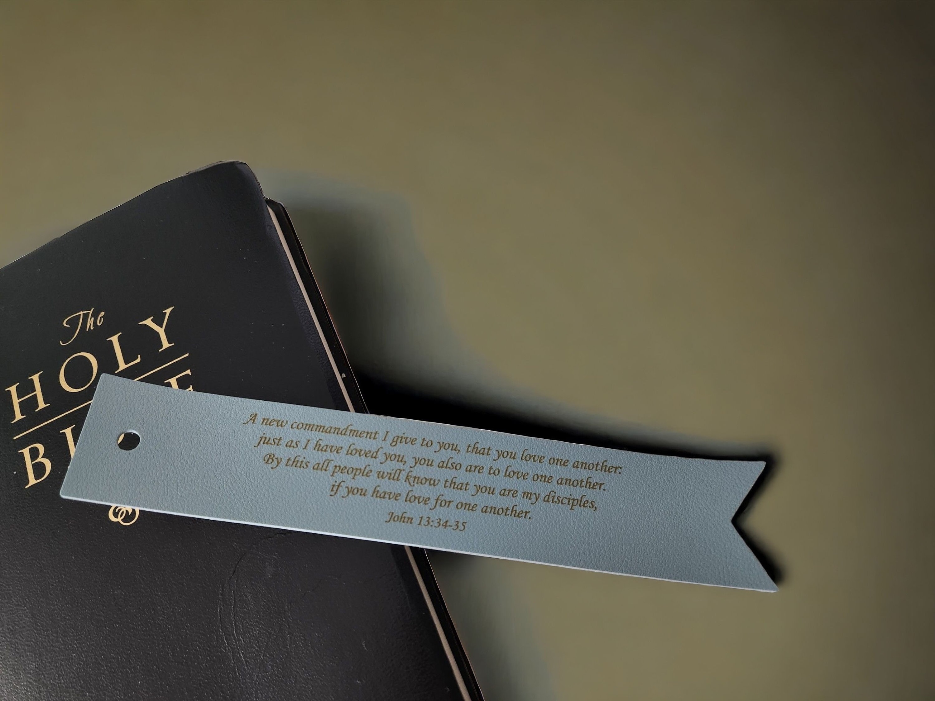 Custom Bible Verse Leather Bookmarks | in English, Korean - Etsy