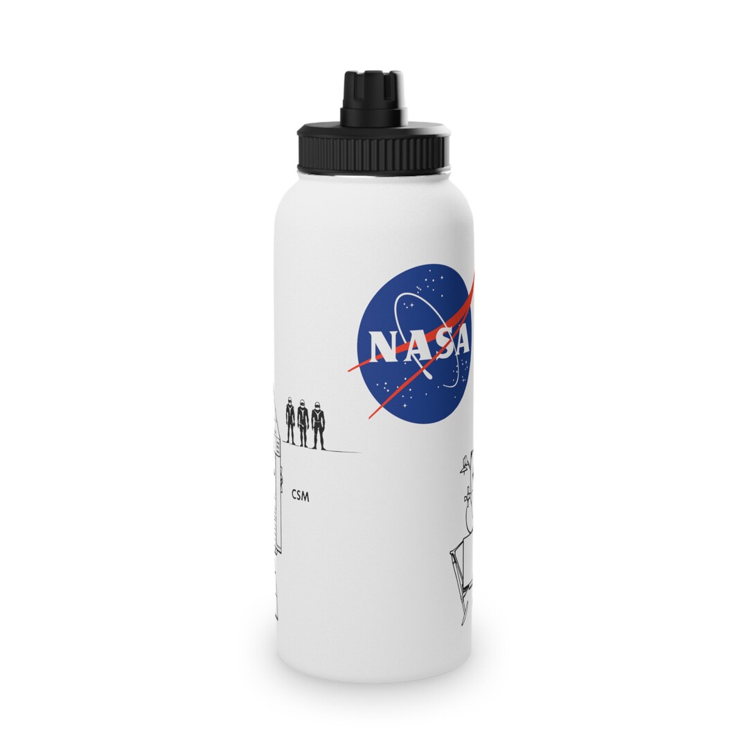 NASA Apollo and Lunar Lander Stainless Steel Water Bottle, Sports Lid ...