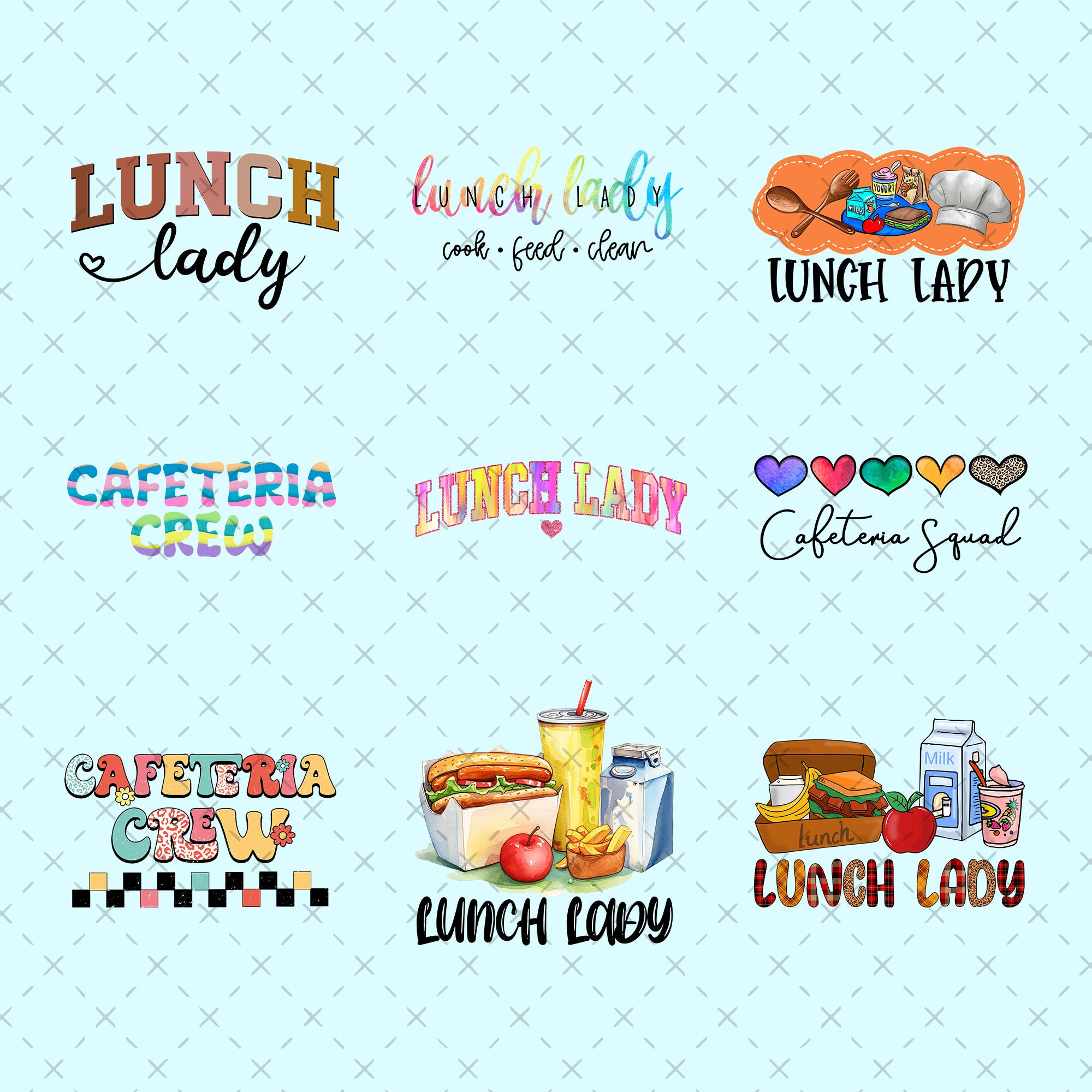 Lunch Lady Svg Bundle Lunch Lady Png Bundle Cafeteria Worker - Etsy