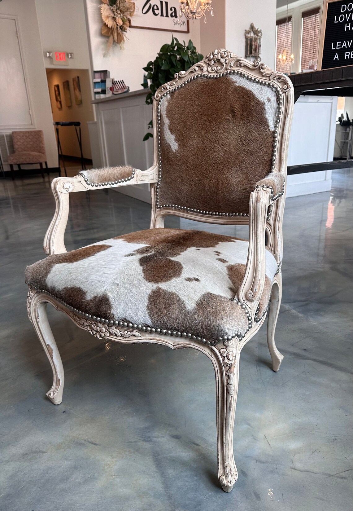 Authentic Cowhide Lounge Chair - Etsy