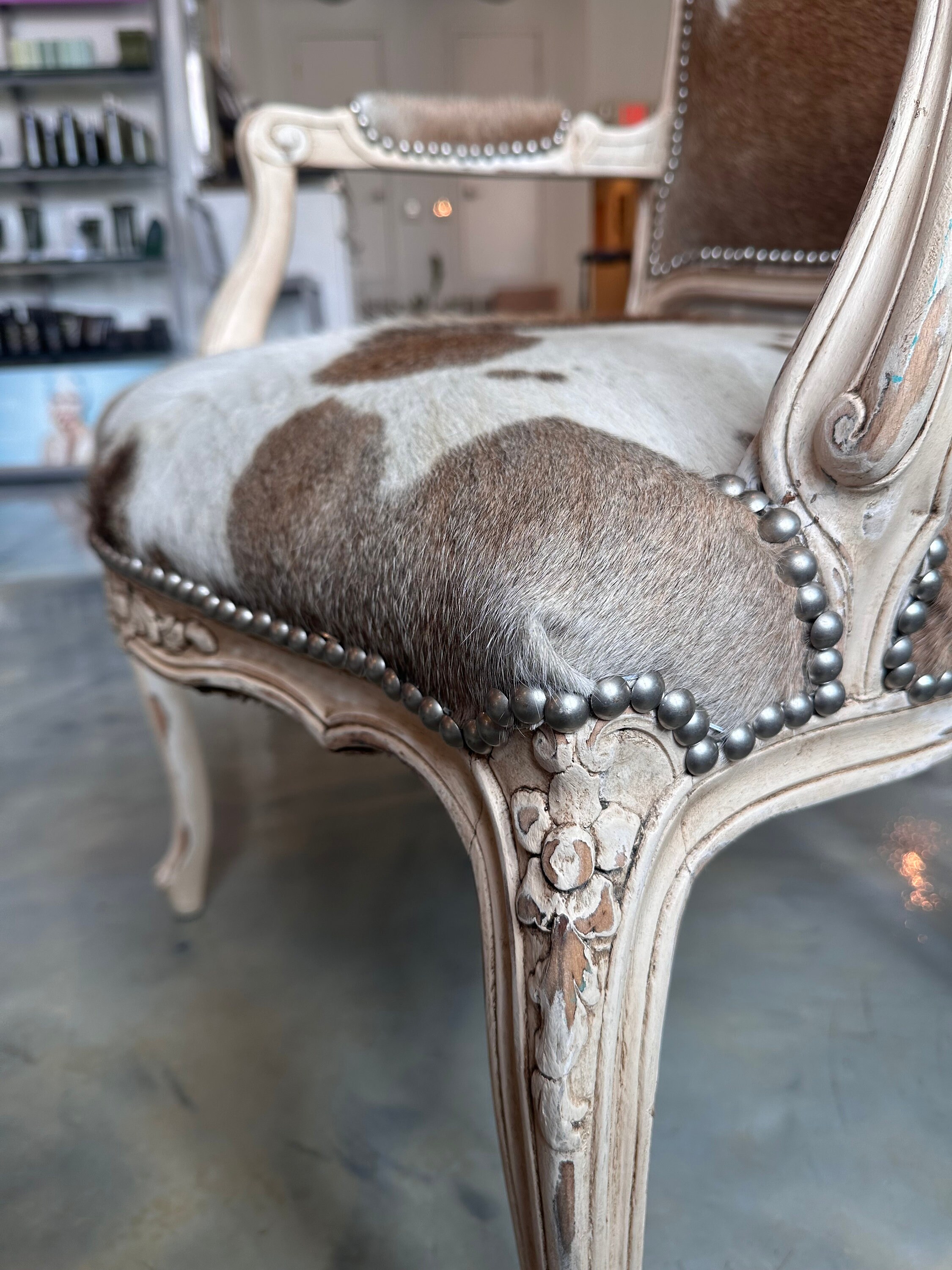 Authentic Cowhide Lounge Chair - Etsy